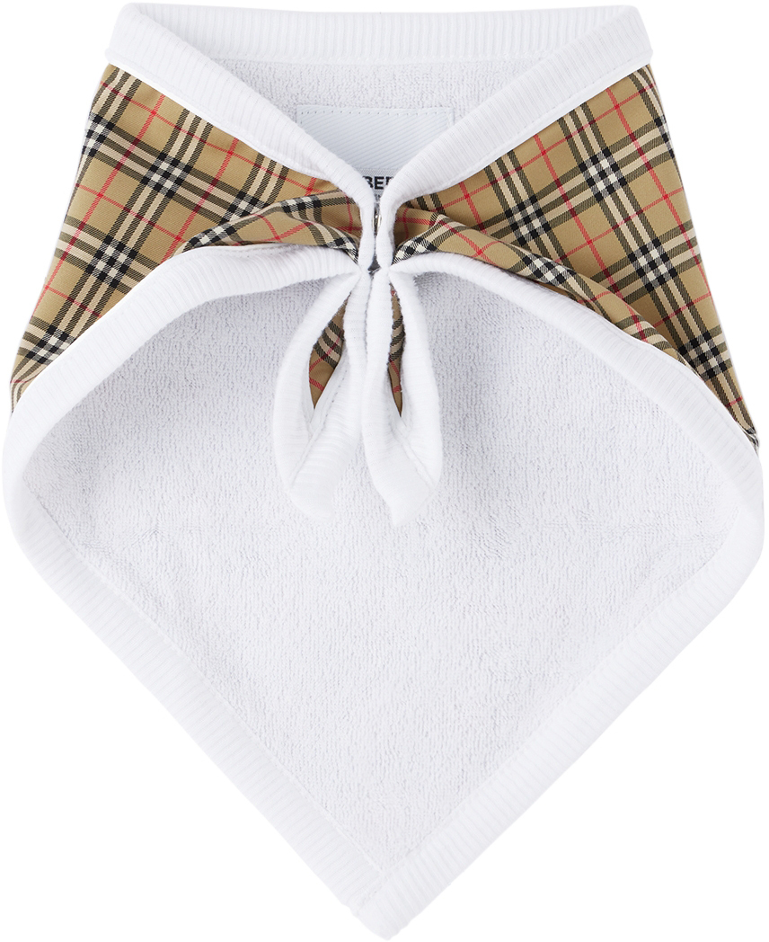 Burberry Baby Beige Check Bib Set Burberry