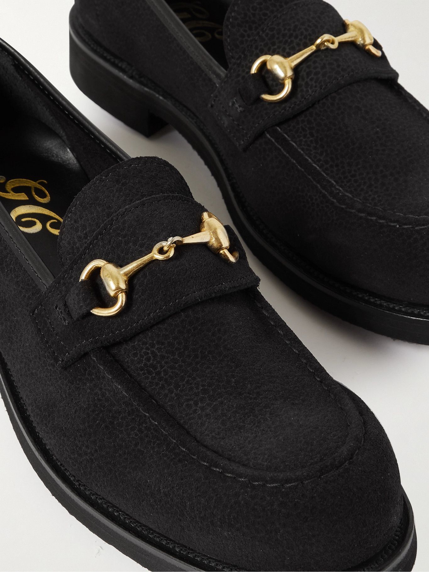 George Cleverley - Colony Full-Grain Suede Loafers - Black George Cleverley