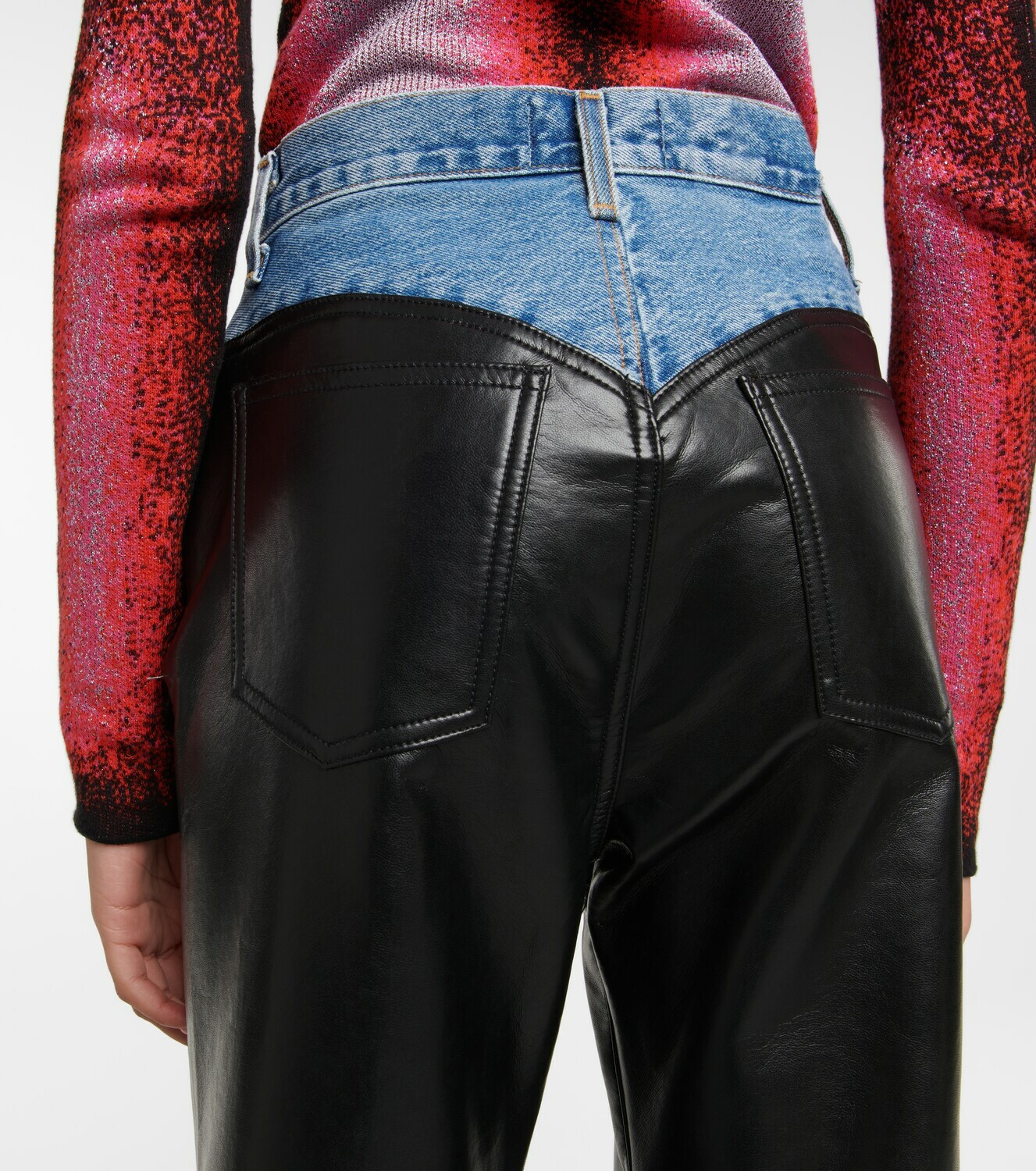 Agolde - Harley denim and leather-blend jeans AGOLDE