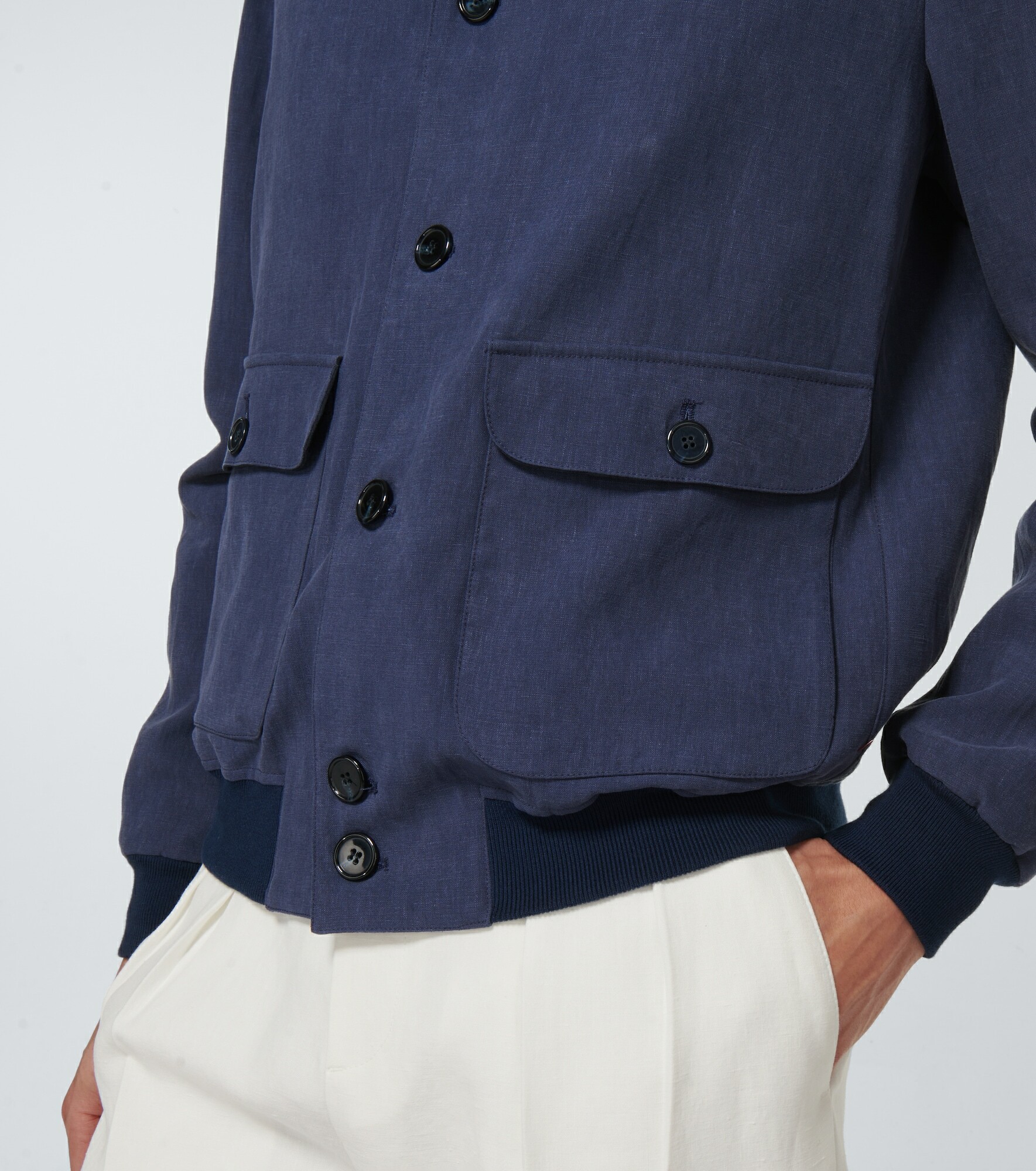Thom Sweeney - Linen bomber jacket Thom Sweeney