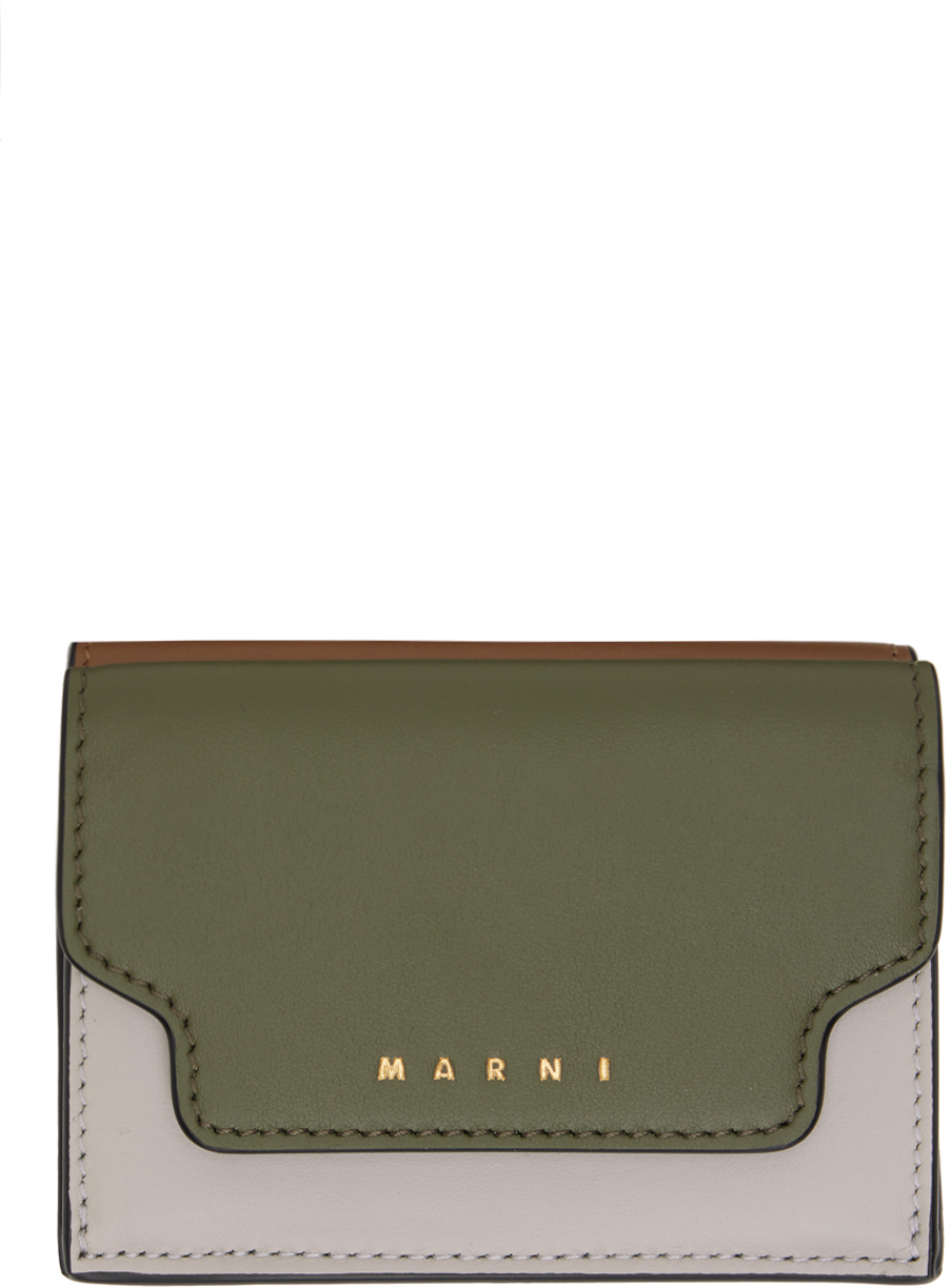 Marni Green Trifold Wallet Marni