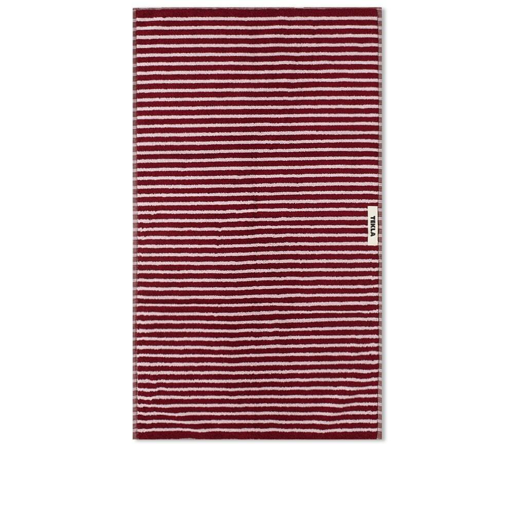 Tekla Fabrics Organic Terry Hand Towel in Red/Rose Tekla Fabrics