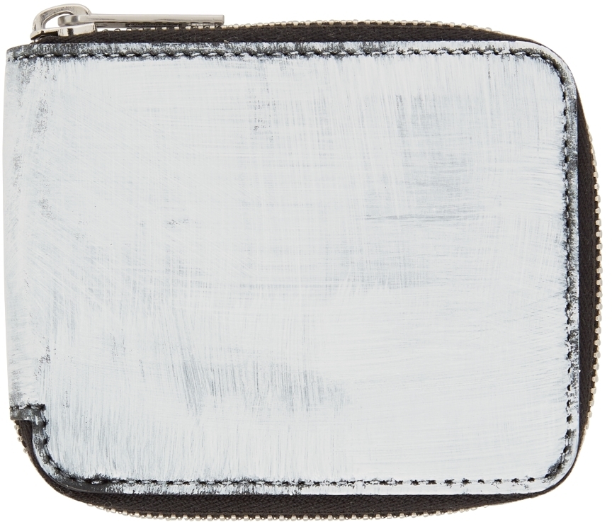 Maison Margiela Black & White Hand-Painted Zip-Around Wallet Maison ...