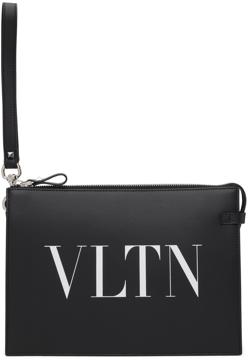 Valentino Garavani Black 'VLTN' Pouch Valentino Garavani