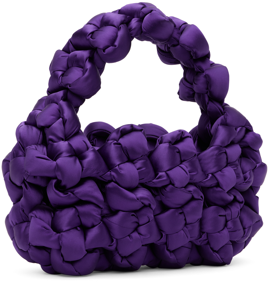 KARA Purple Exploded Knot Shoulder Bag Kara