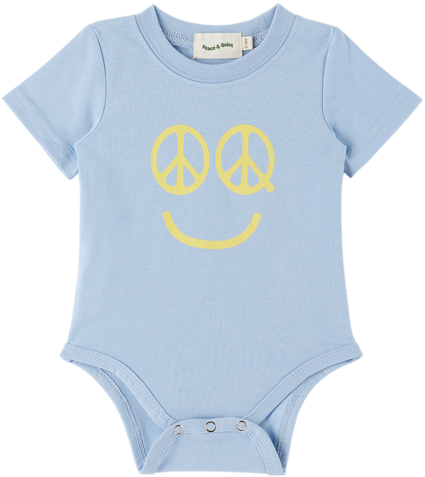 Museum of Peace & Quiet SSENSE Exclusive Baby Blue Smiley Jumpsuit ...