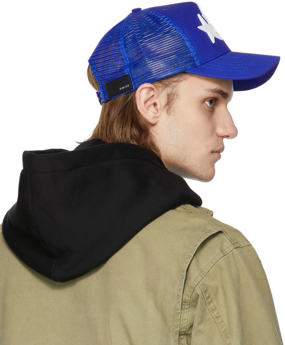 AMIRI Blue 3 Star Trucker Cap Amiri