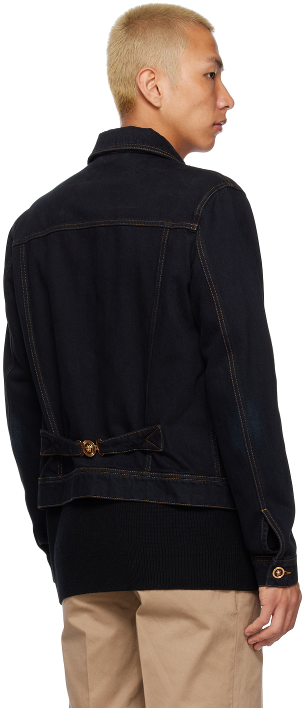 Versace Navy Medusa Denim Jacket Versace
