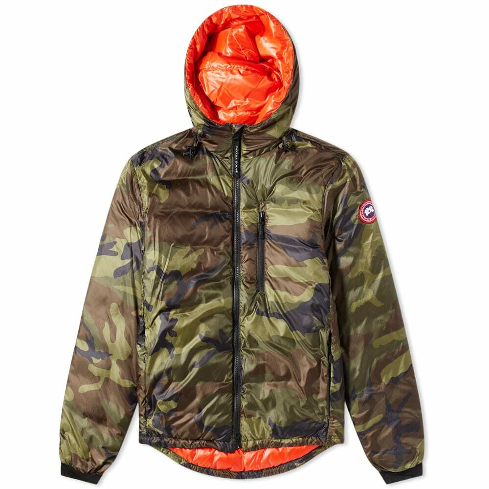 Canada Goose Men's Lodge Hooded Jacket in Classic Camo/Orange Canada Goose