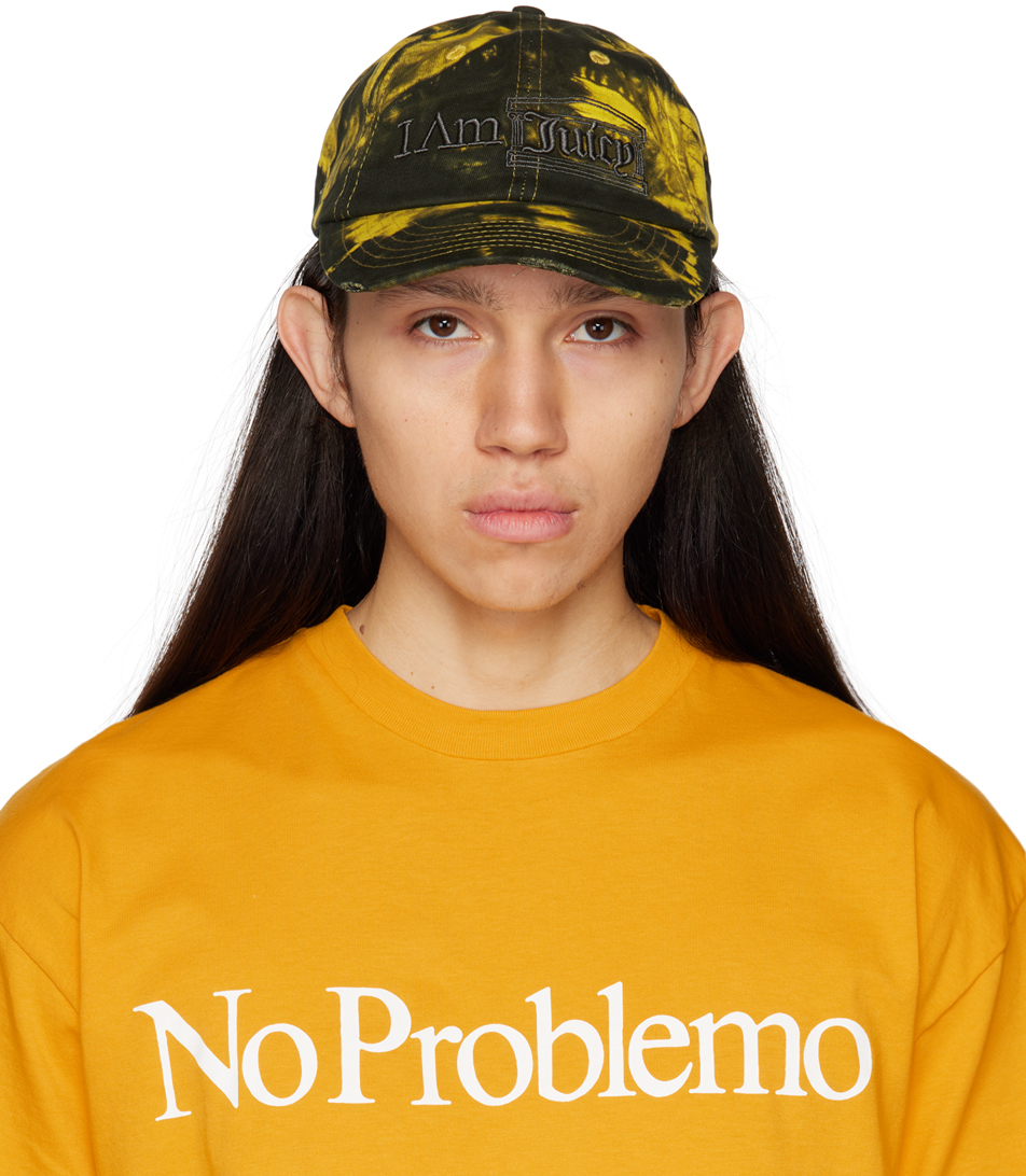 Aries Black & Yellow Juicy Couture Edition 'I am Juicy' Cap ARIES