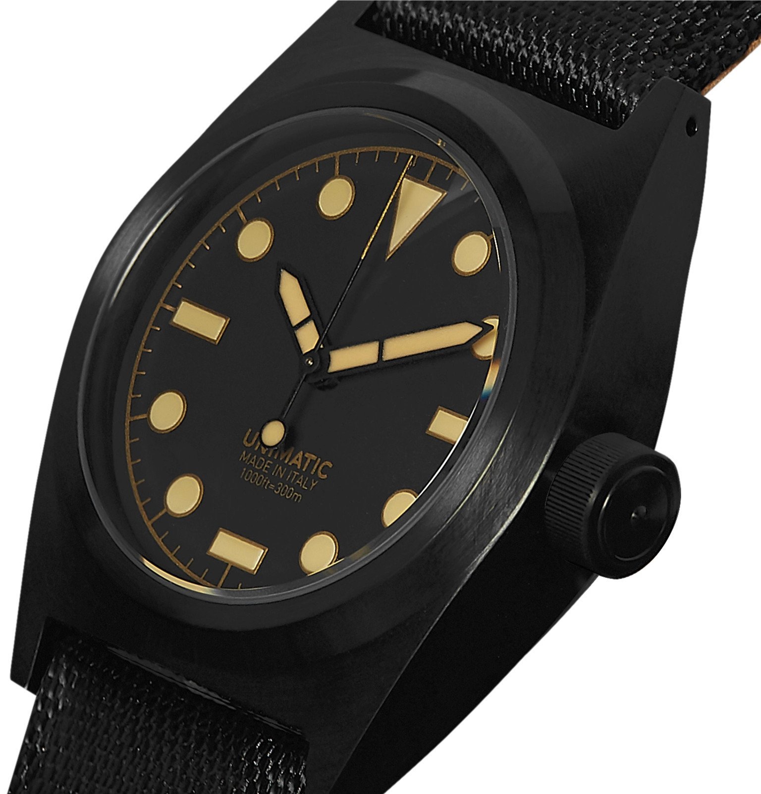 Unimatic - U2-CN DLC-Coated Stainless Steel and CORDURA Watch - Black ...