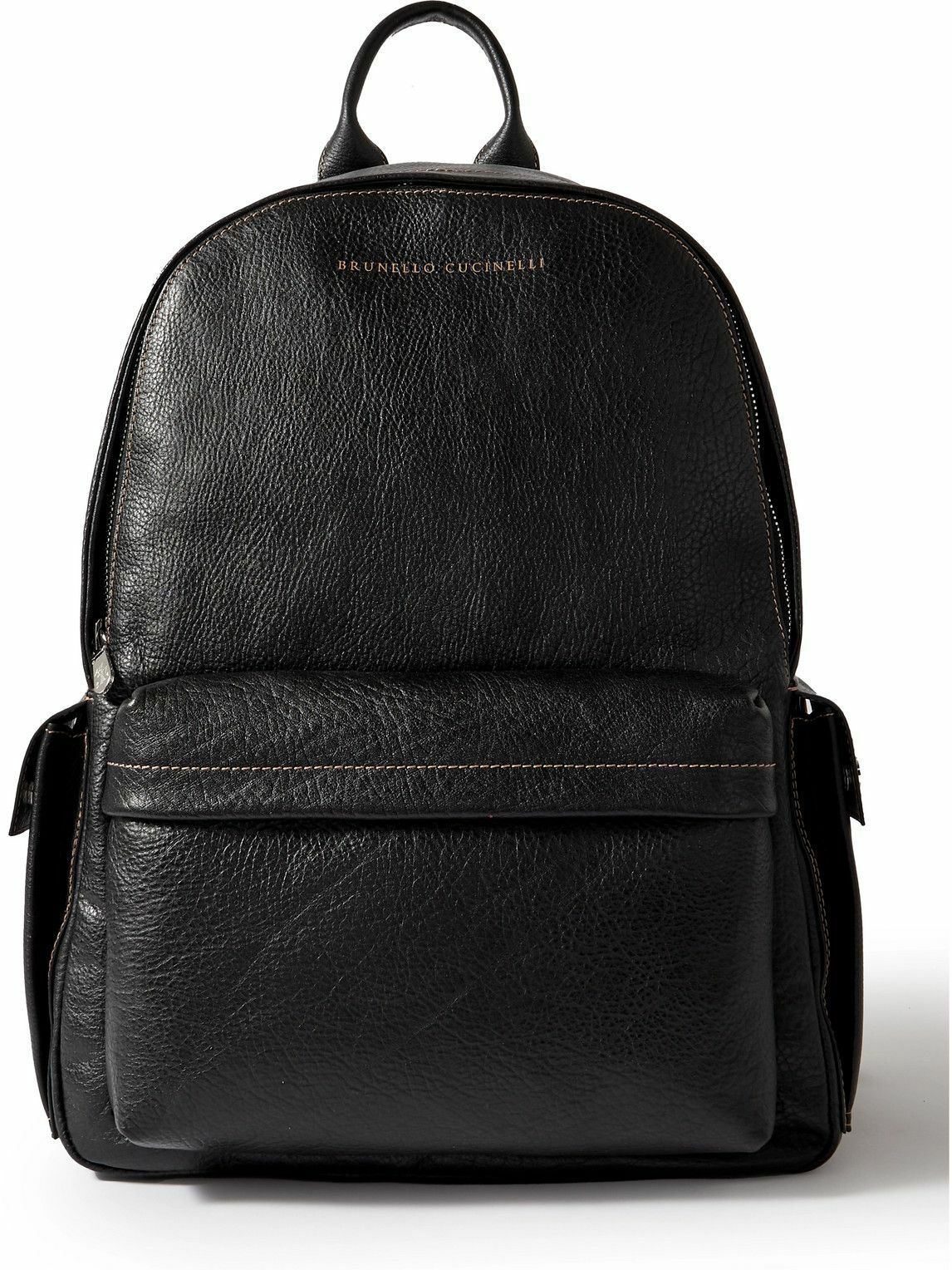 Brunello Cucinelli - Full-Grain Leather Backpack Brunello Cucinelli