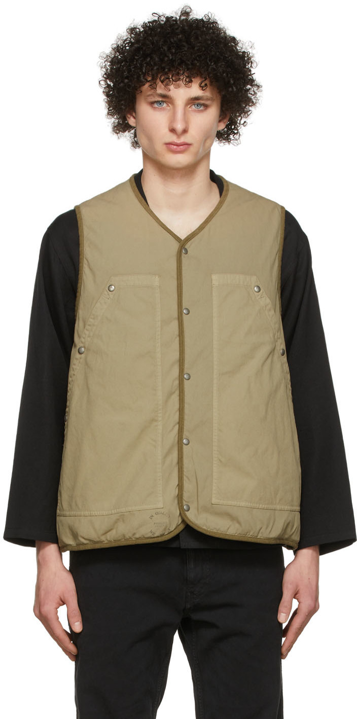 Visvim Khaki Nylon Down Vest Visvim