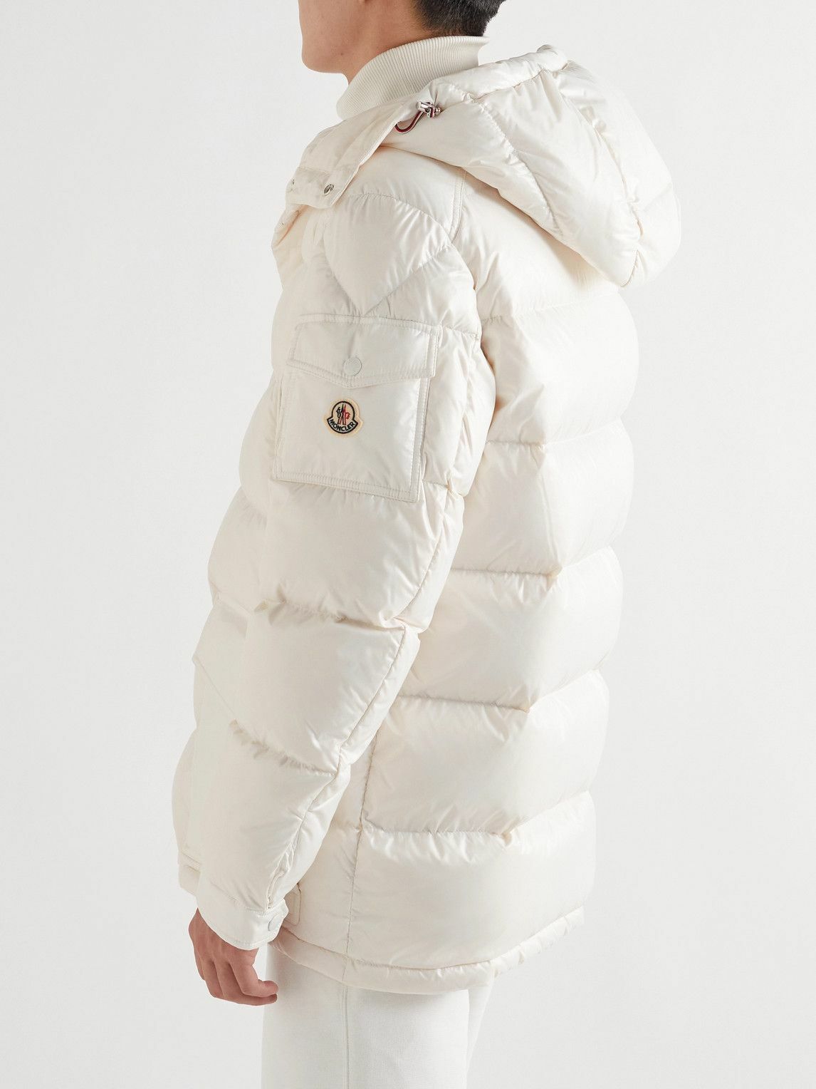Moncler - Chiablese Quilted Glossed-Shell Hooded Down Jacket - White ...