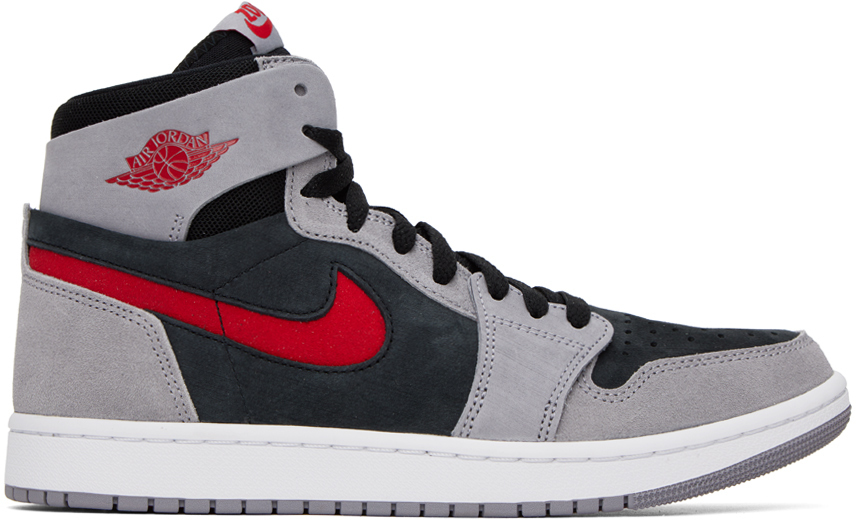 Nike Jordan Gray & Red Air Jordan 1 Zoom Comfort 2 Sneakers Nike Jordan ...