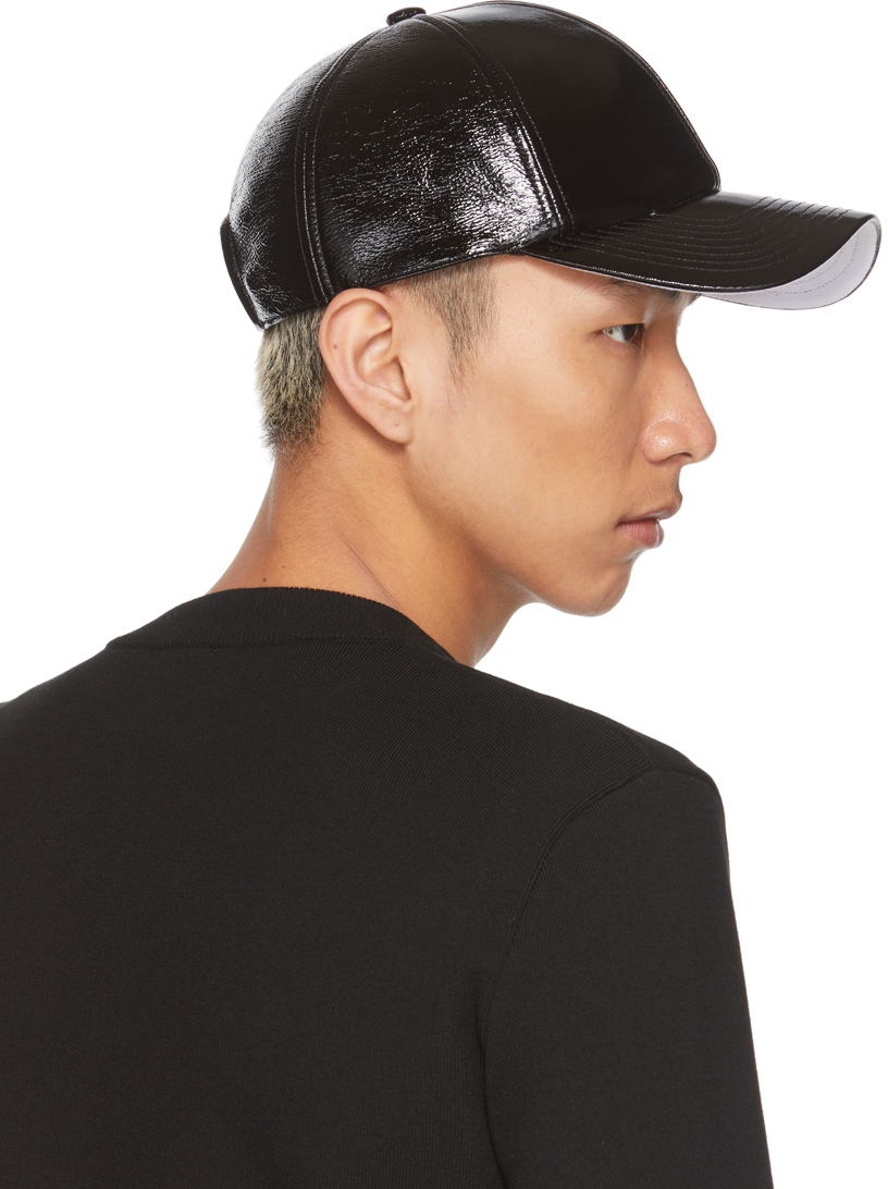 Courrèges Black Vinyl Classic Cap Courreges