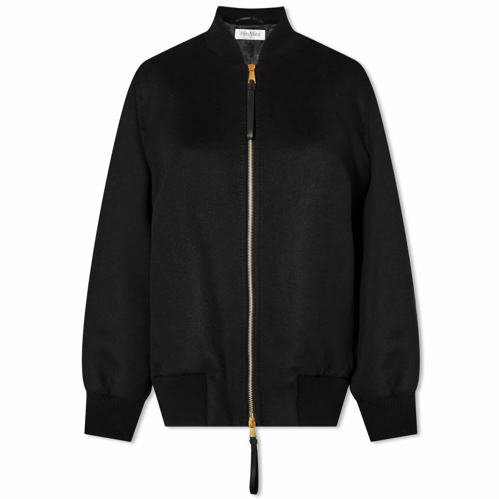 Max Mara Women's Bomber Jacket in Nero Max Mara