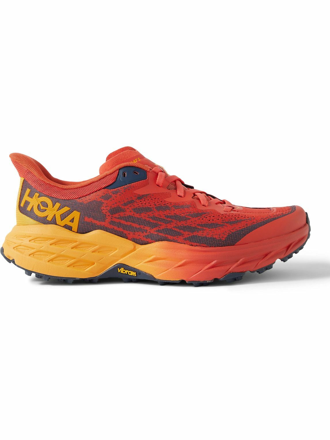 Hoka One One - Speedgoat 5 Rubber-Trimmed Mesh Running Sneakers - Red ...