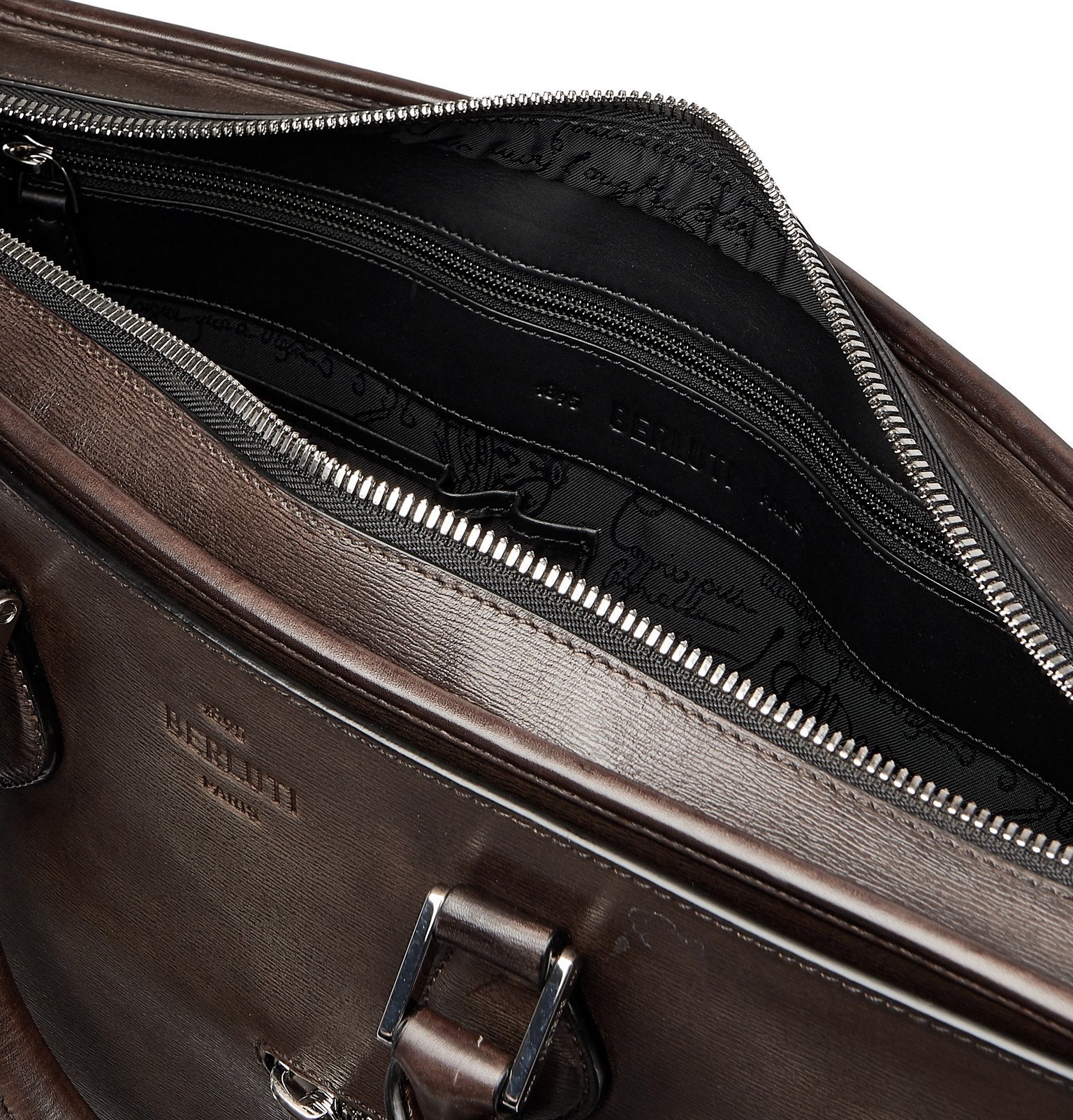 Berluti - Un Jour Leather Briefcase - Brown Berluti