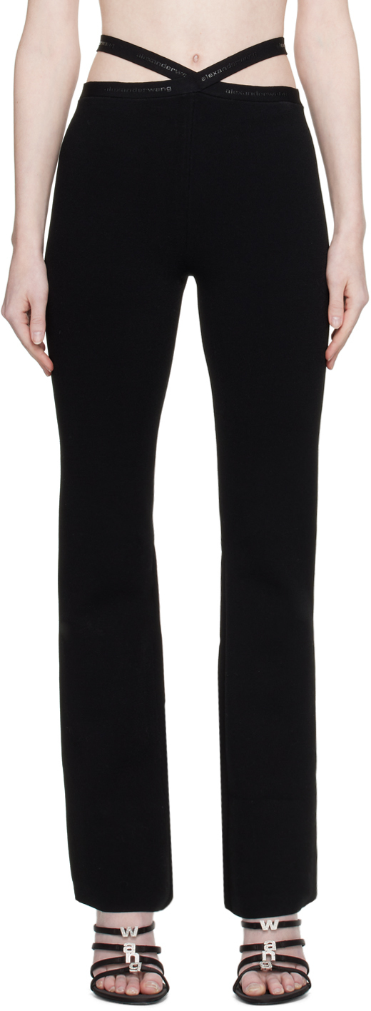 alexanderwang.t Black Criss-Cross Leggings alexanderwang.t