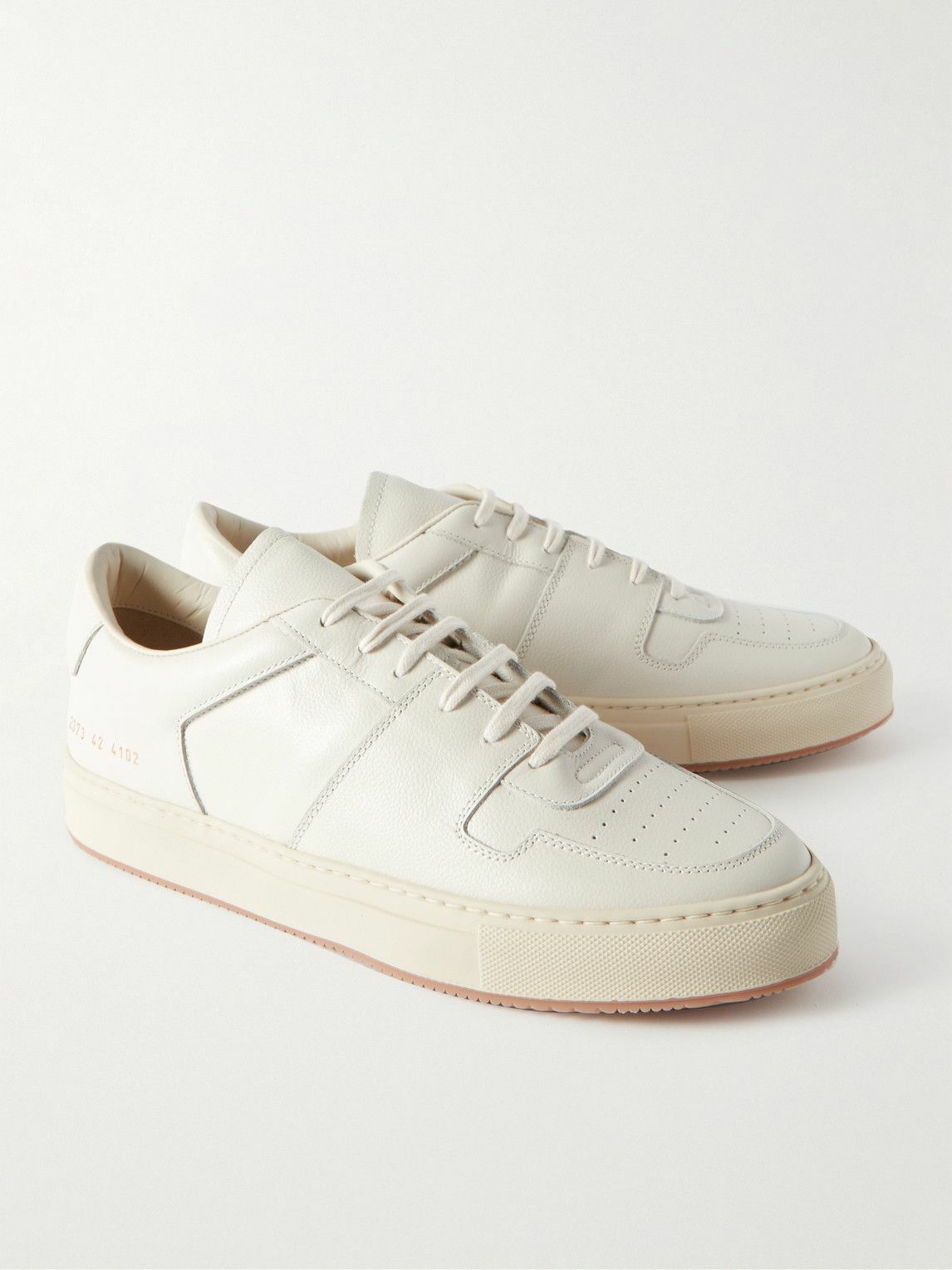 Common Projects - Decades Leather Sneakers - White Common Projects