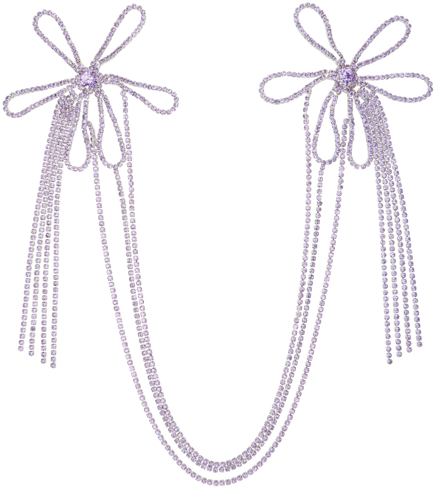 Collina Strada Purple Triple Flower Chain Pin Collina Strada