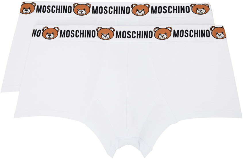 Moschino Two-Pack White Underbear Boxers Moschino