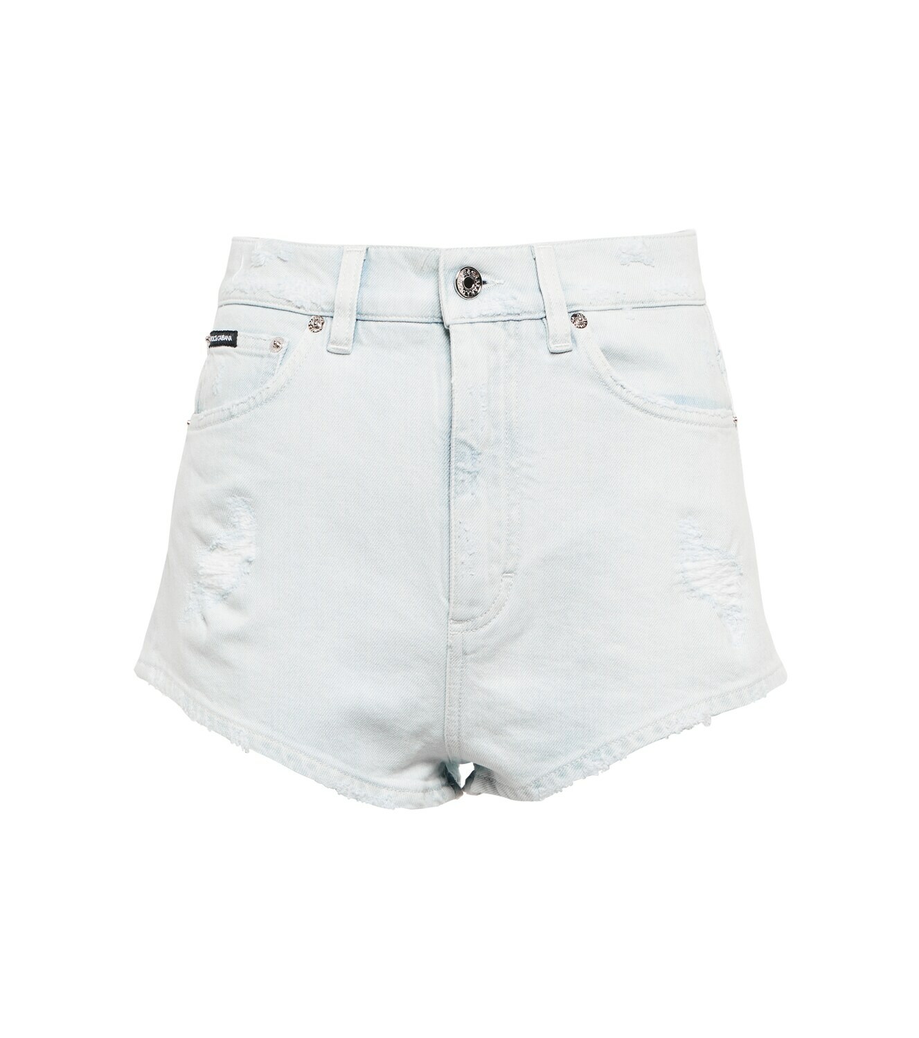Dolce&Gabbana - Distressed high-rise denim shorts Dolce & Gabbana