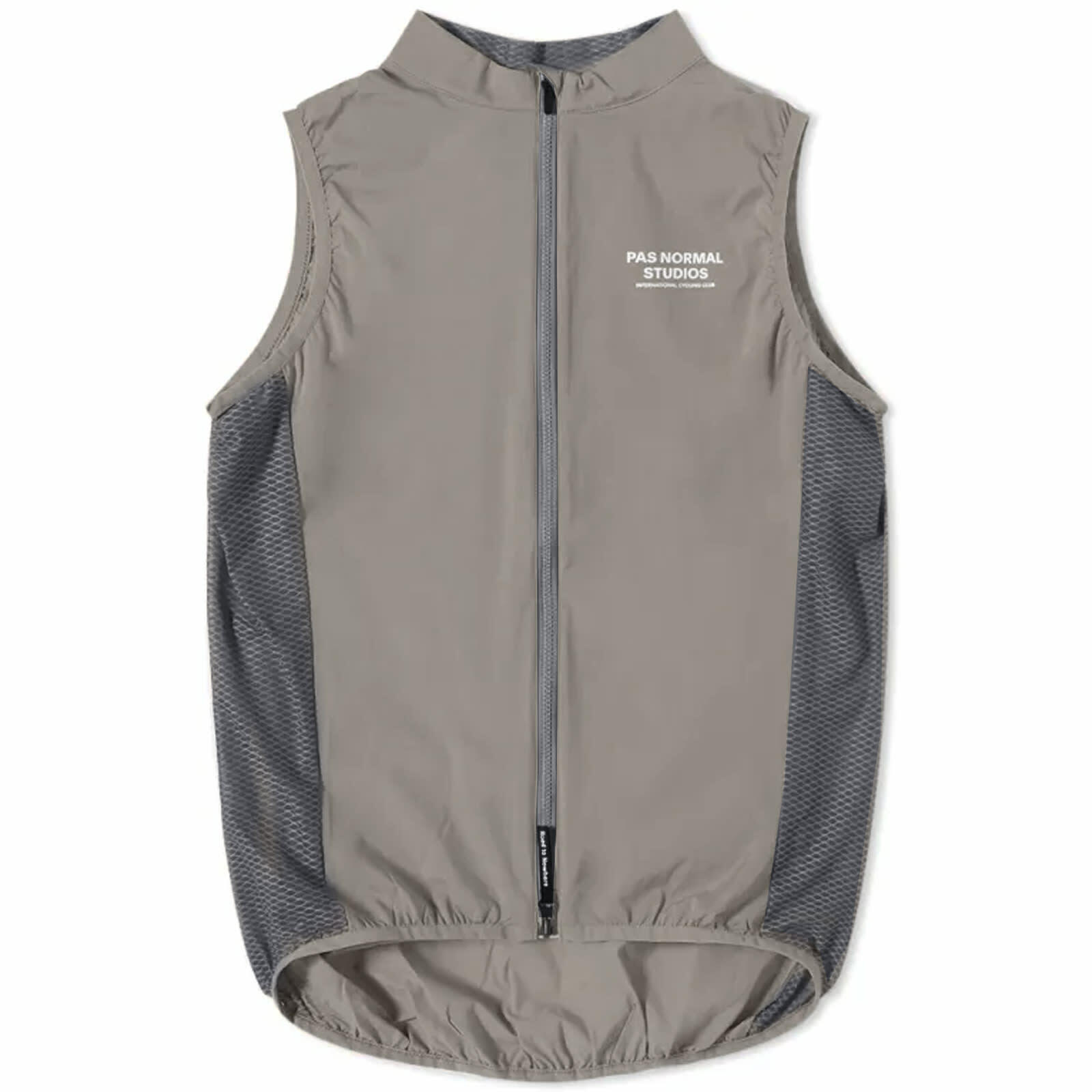 Pas Normal Studios Men's Mechanism Stow Away Gilet in Medium Grey Pas Normal Studios
