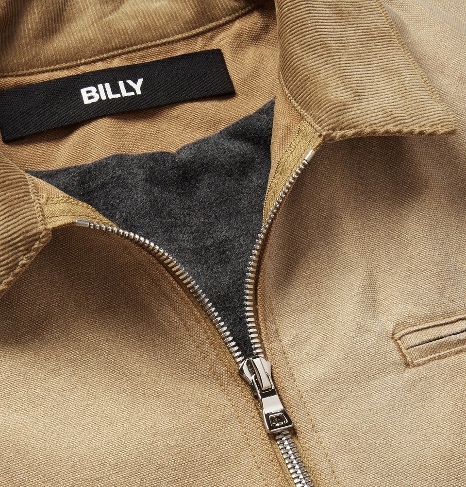 BILLY - Holly's Dad's Corduroy-Trimmed Distressed Cotton-Canvas Jacket ...