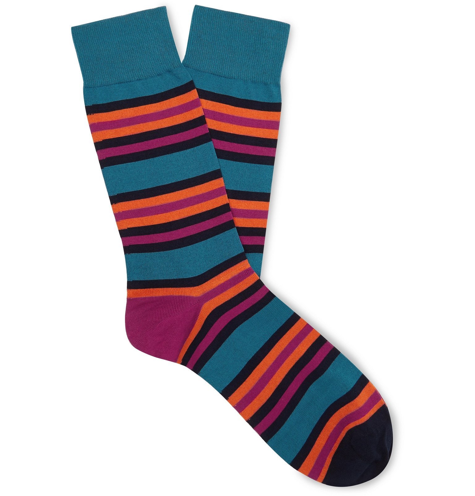 Pantherella - Shibuya Striped Cotton-Blend Socks - Multi Pantherella