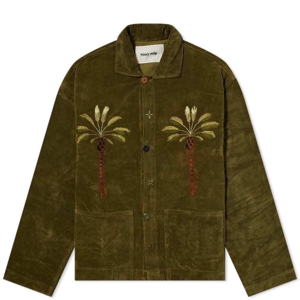 Story mfg. Velvet Palm Tree Short On Time Jacket Story Mfg.
