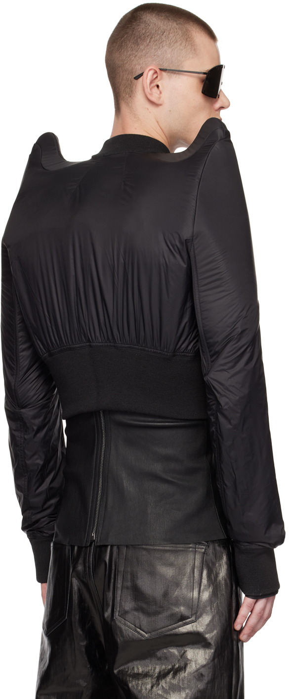 Rick Owens Black Tec Bomber Jacket Rick Owens