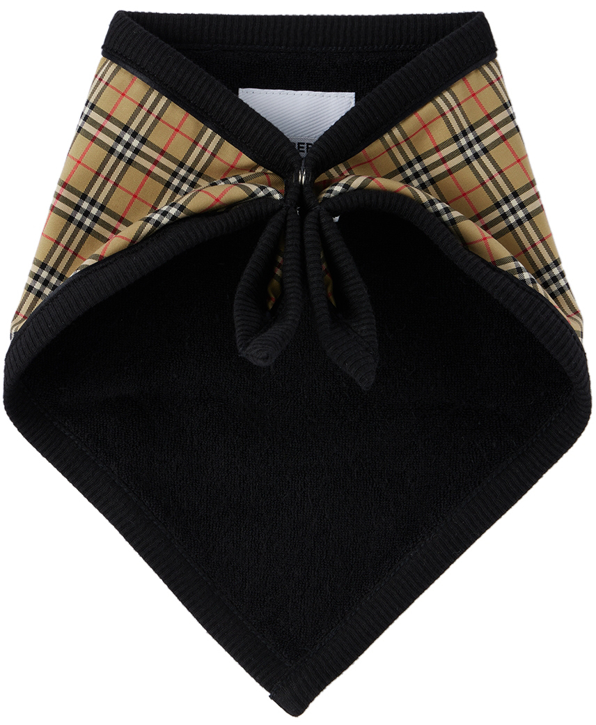 Burberry Baby Beige Check Bib Set Burberry