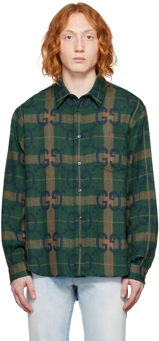 Gucci Green Check Shirt Gucci