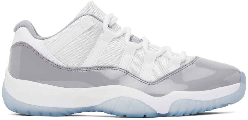 Nike Jordan White & Gray Air Jordan 11 Retro Low Sneakers Nike Jordan Brand