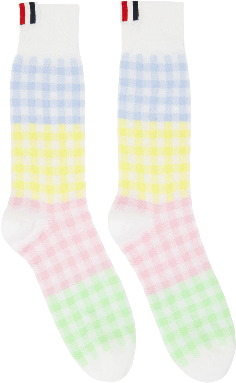 Thom Browne Multicolor Checkered Socks Thom Browne