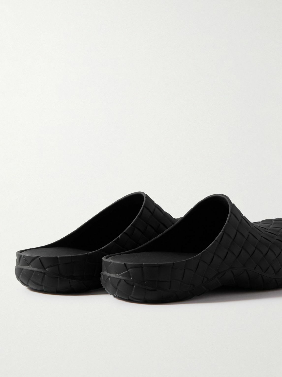 Bottega Veneta - Embossed Rubber Clogs - Black Bottega Veneta