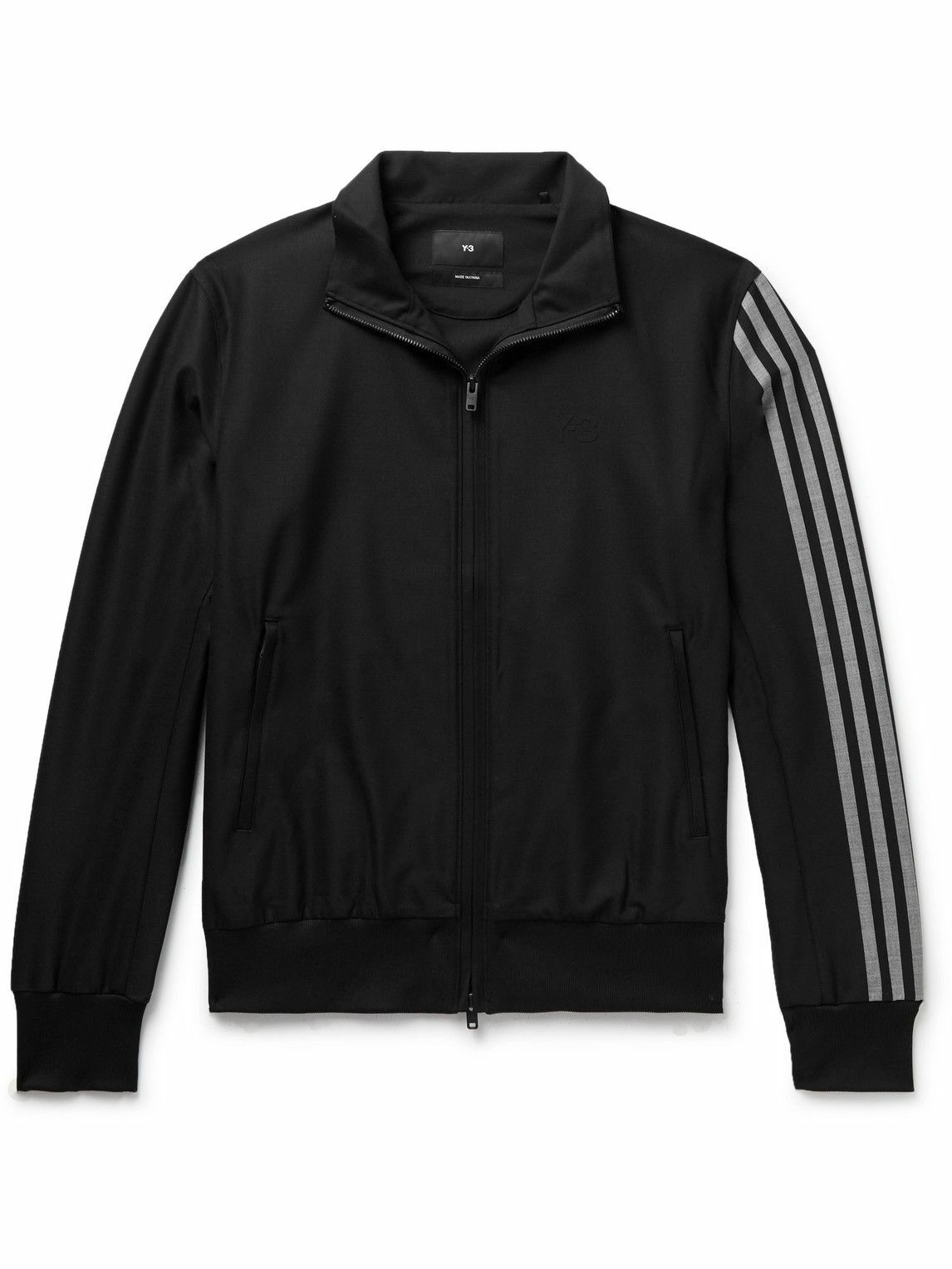Y-3 - Striped Wool-Blend Track Jacket - Black Y-3