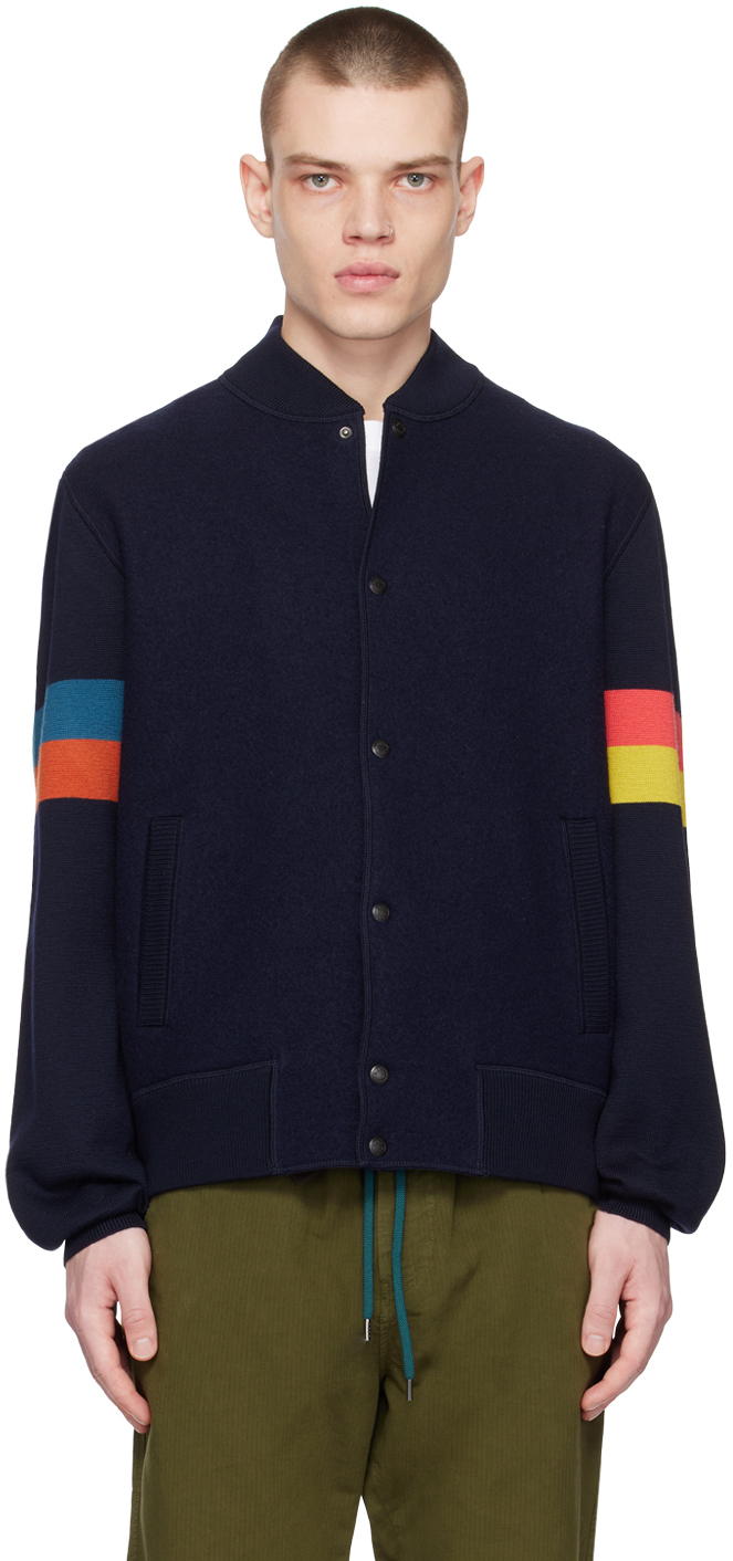 Paul Smith Navy Artist Stripe Bomber Jacket Paul Smith