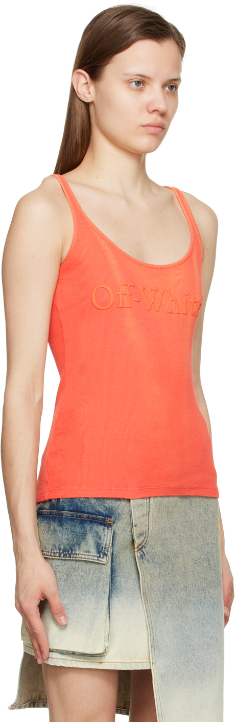 Off-White Orange Laundry Tank Top Off-White