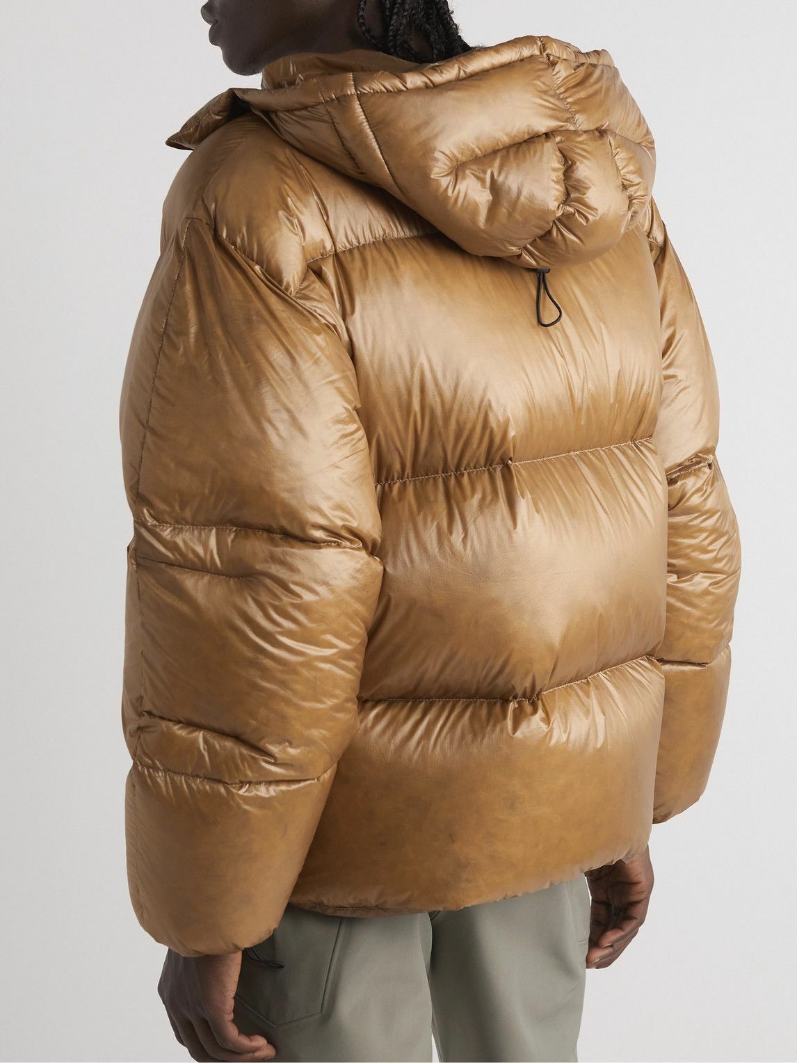 ROA - Quilted Ripstop Hooded Down Jacket - Brown ROA