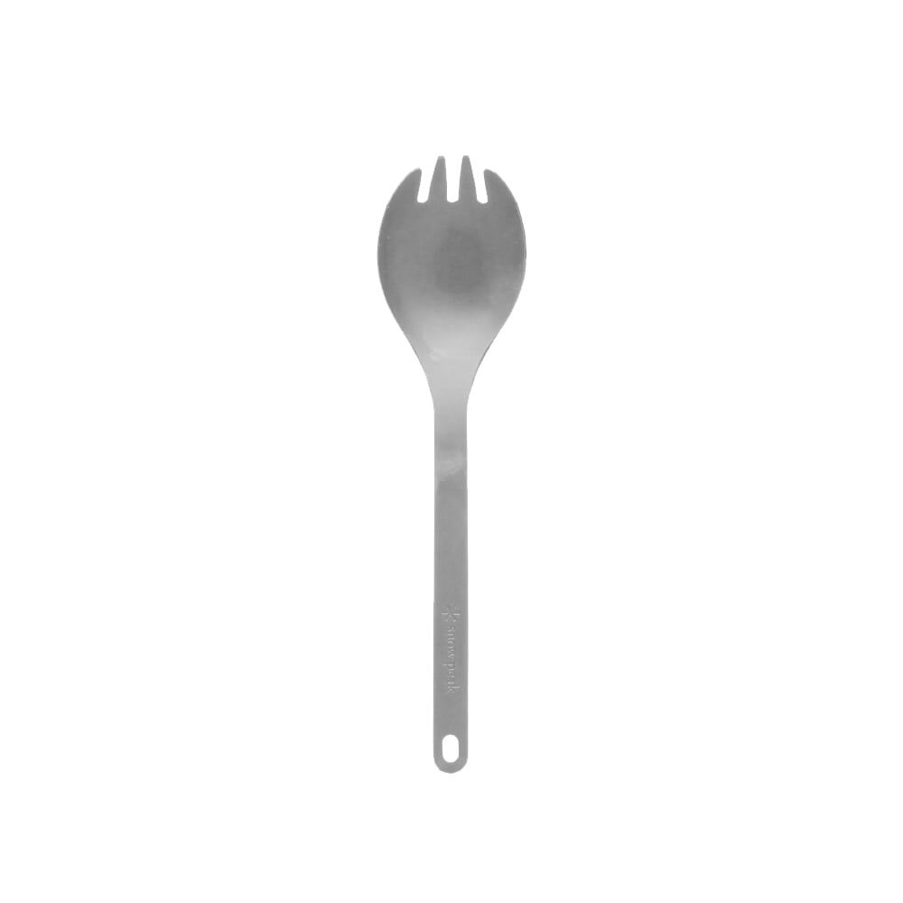 Snow Peak Titanium Spork in Silver Snow Peak