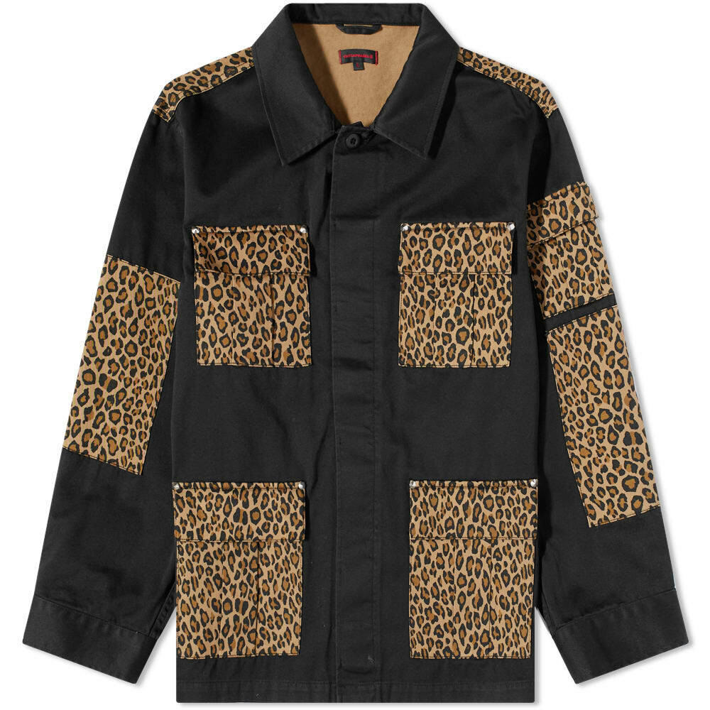 CLOT Leopard Army Jacket in Black CLOT