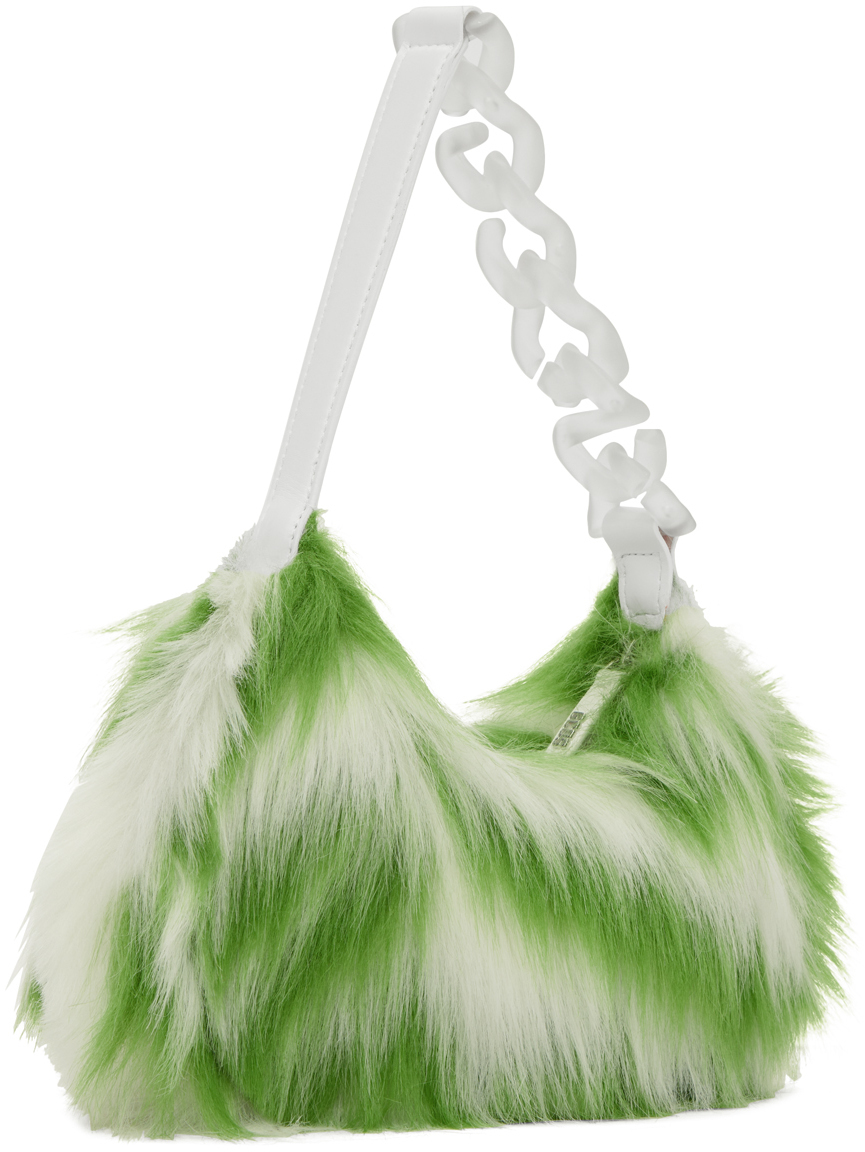 GCDS Green Furry Bag GCDS