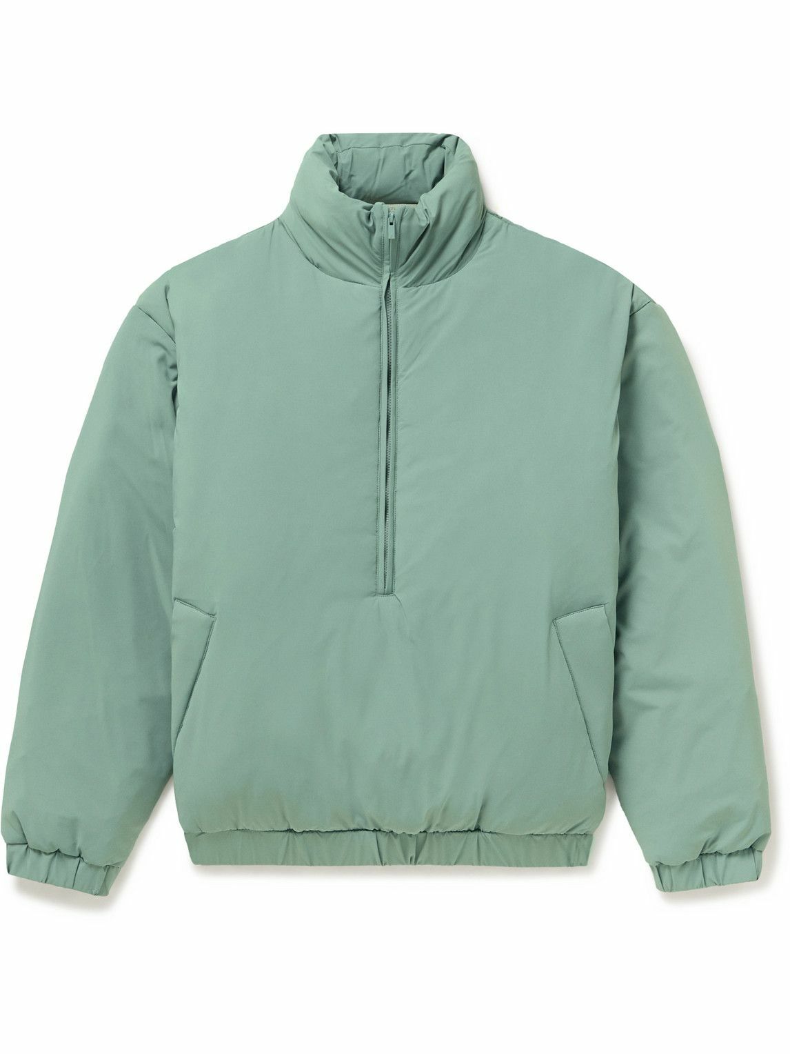 FEAR OF GOD ESSENTIALS - Logo-Appliquéd Padded Stretch-Nylon Half-Zip ...
