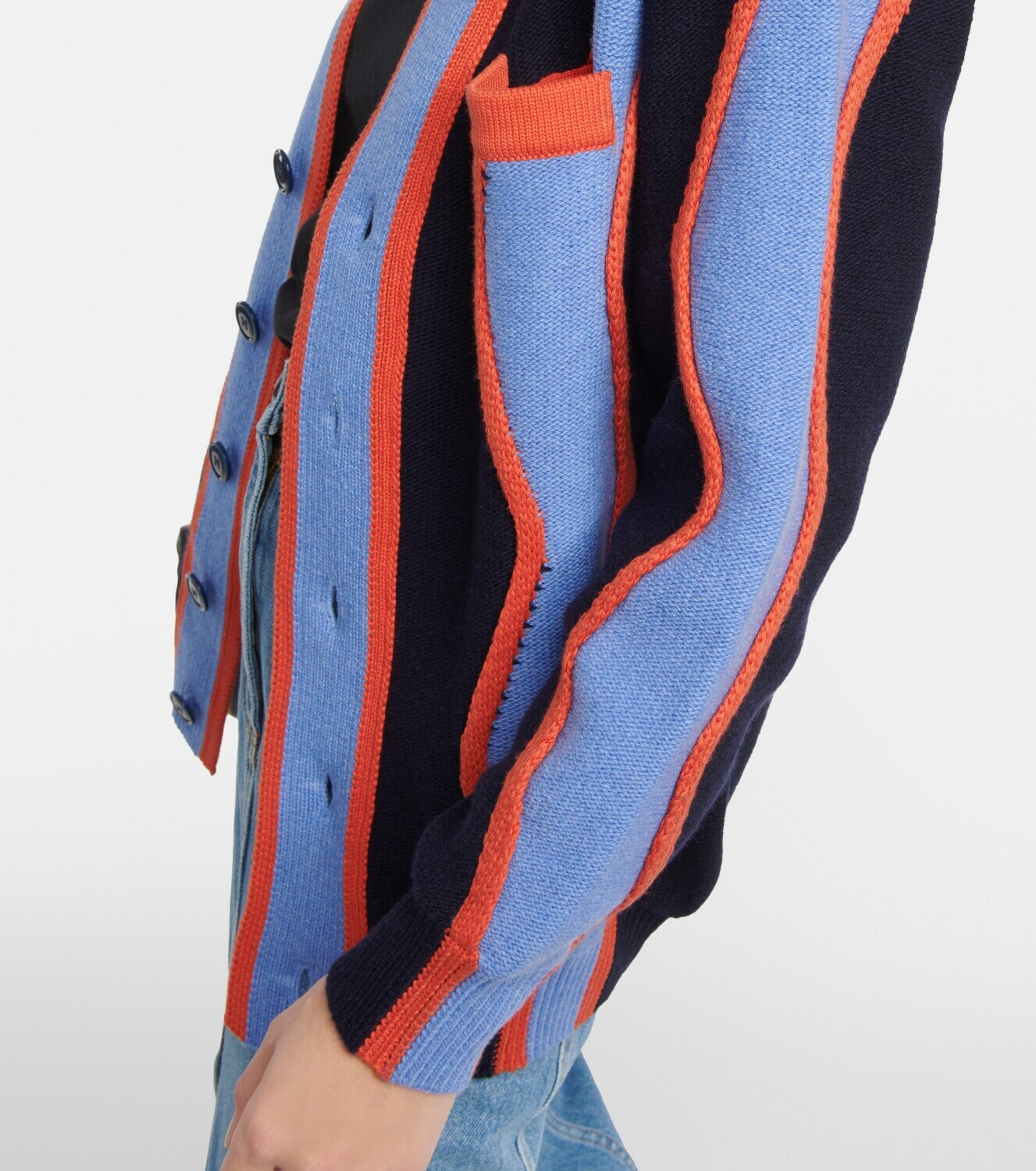 Kenzo - Striped wool and cotton cardigan Kenzo