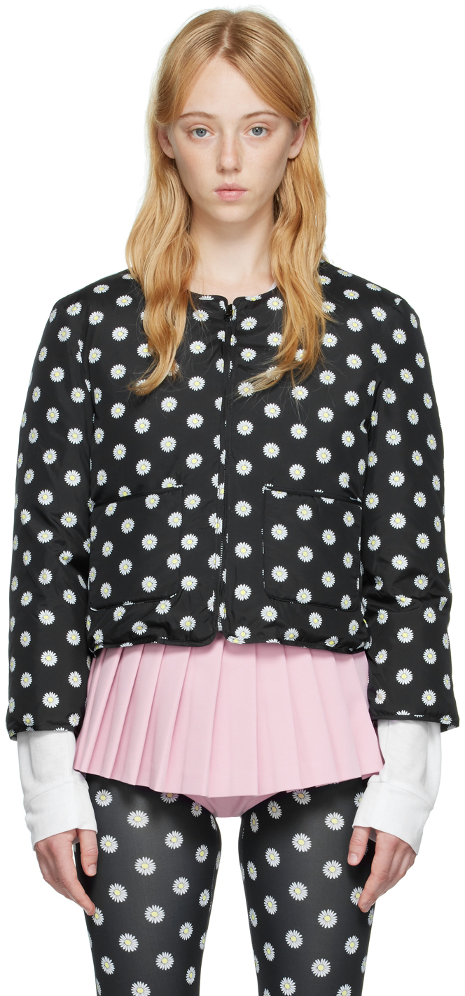 Pushbutton Black Daisy Dot Down Jacket Pushbutton