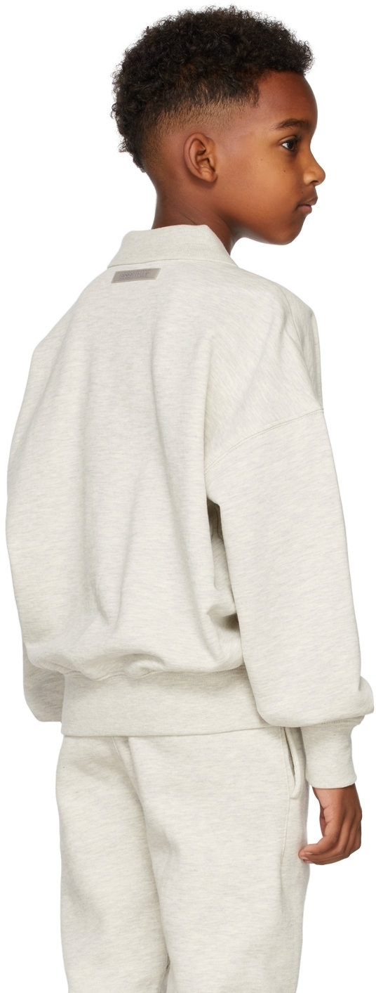 Essentials Kids Off-White French Terry Long Sleeve Polo - 샵스프링│해외 명품 직구 ...