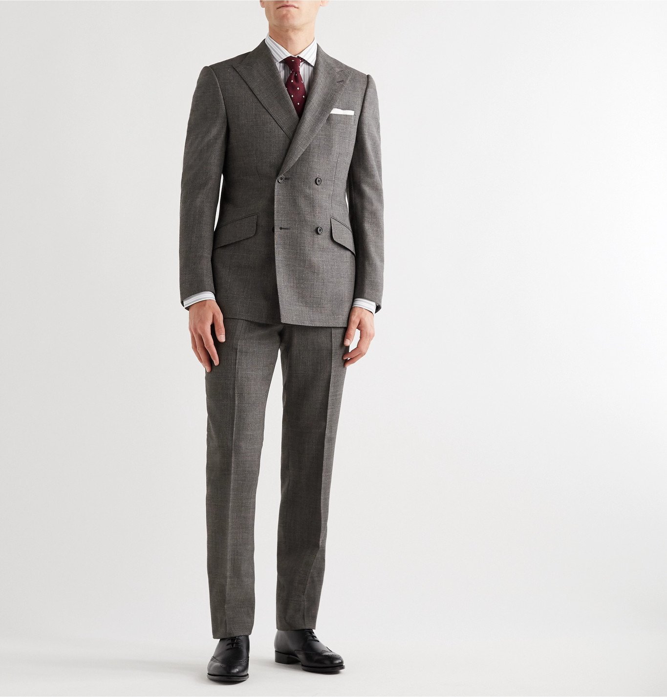 Kingsman - Archie Reid Slim-Fit Prince of Wales Checked Wool Suit ...